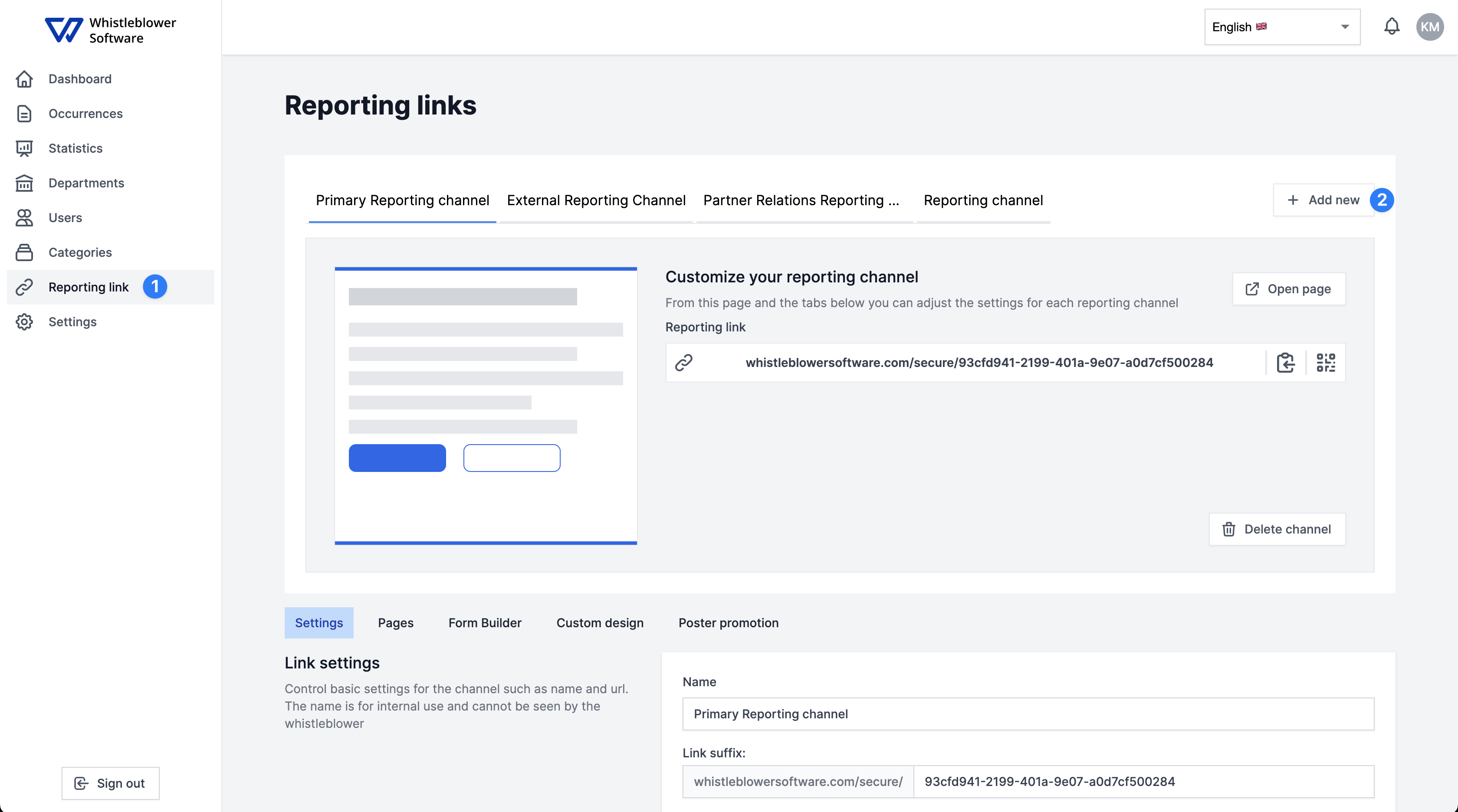 How to create reporting links